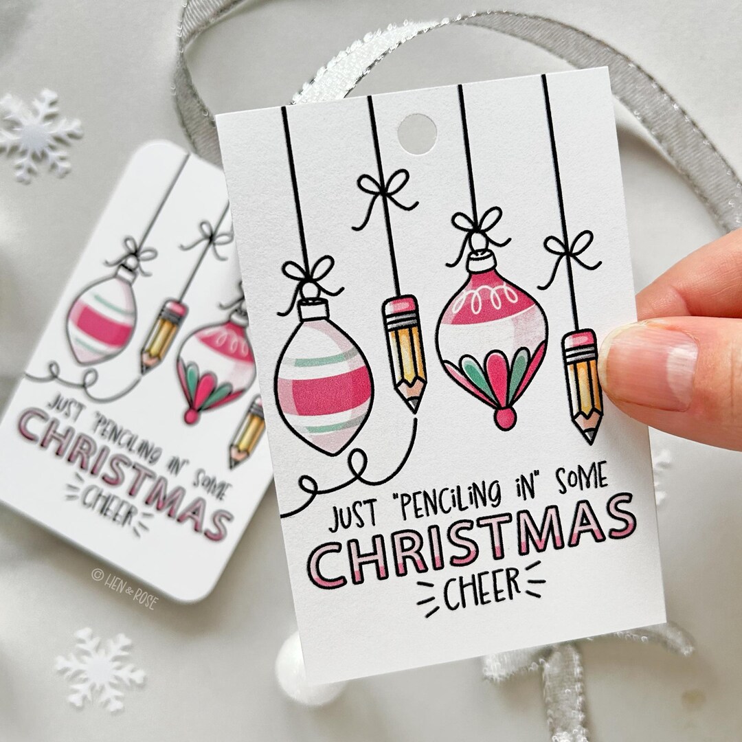 Teacher Coworker Christmas Tag Printable for School or Office, Just ...