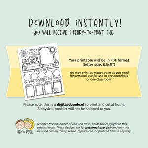 Year in Review Printable for Kids, 2025 Time Capsule Worksheet, New ...