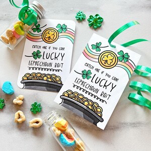 Cute Leprechaun Bait Gift Tag Printable, St. Patricks Day Card for Kids ...