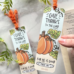 Give Thanks Bible Bookmark Printable, Christian Quote From Psalms 136 ...