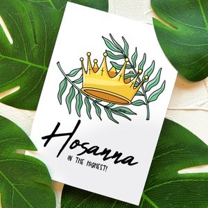 Palm Sunday Art Print, Hosanna in the Highest Holy Week, Christian ...