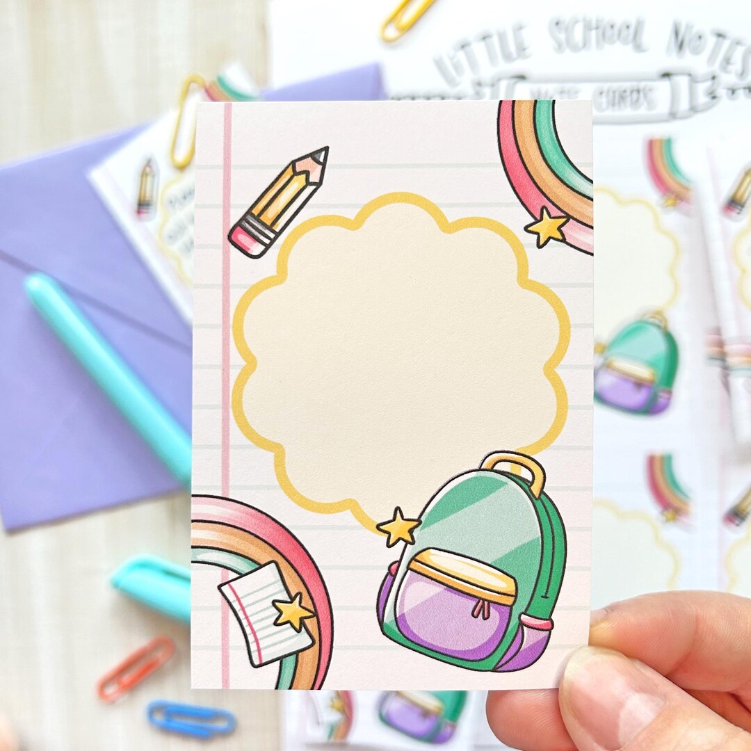 Printable School Note Cards, Note To/from the Teacher, Affirmations ...