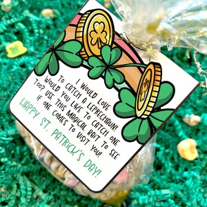 Leprechaun Bait Printable for Kids, St. Patricks Day Folding Tag for ...