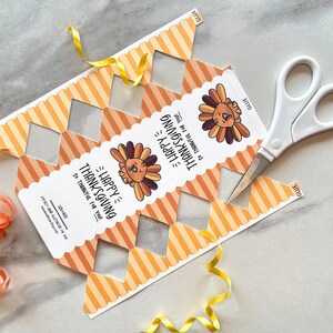 Thanksgiving Treat Box Printable, Turkey Dinner Cracker Template, Kid ...