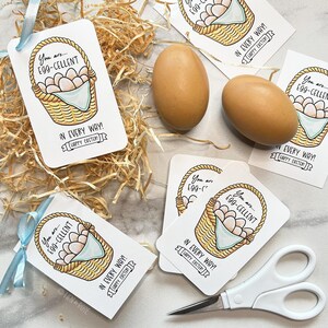 You Are Egg-cellent Gift Tag, Cute Happy Easter Printable Card, Hand ...