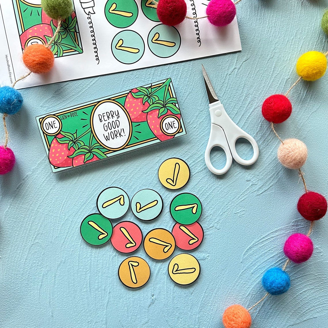 Kids Reward Chart Kit Healthy Foods Reward Bucks Coupon 10 Tokens ...