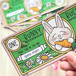 Write-in Easter Bunny Bucks, Printable Easter Gift for Kids, Cute ...