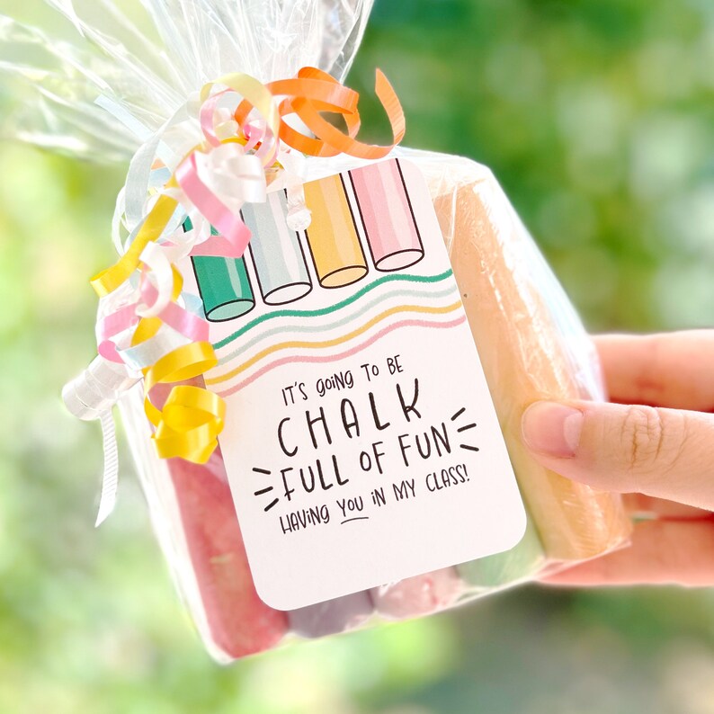 Printable Classroom Chalk Gift Tags, Back to School Orientation, First ...