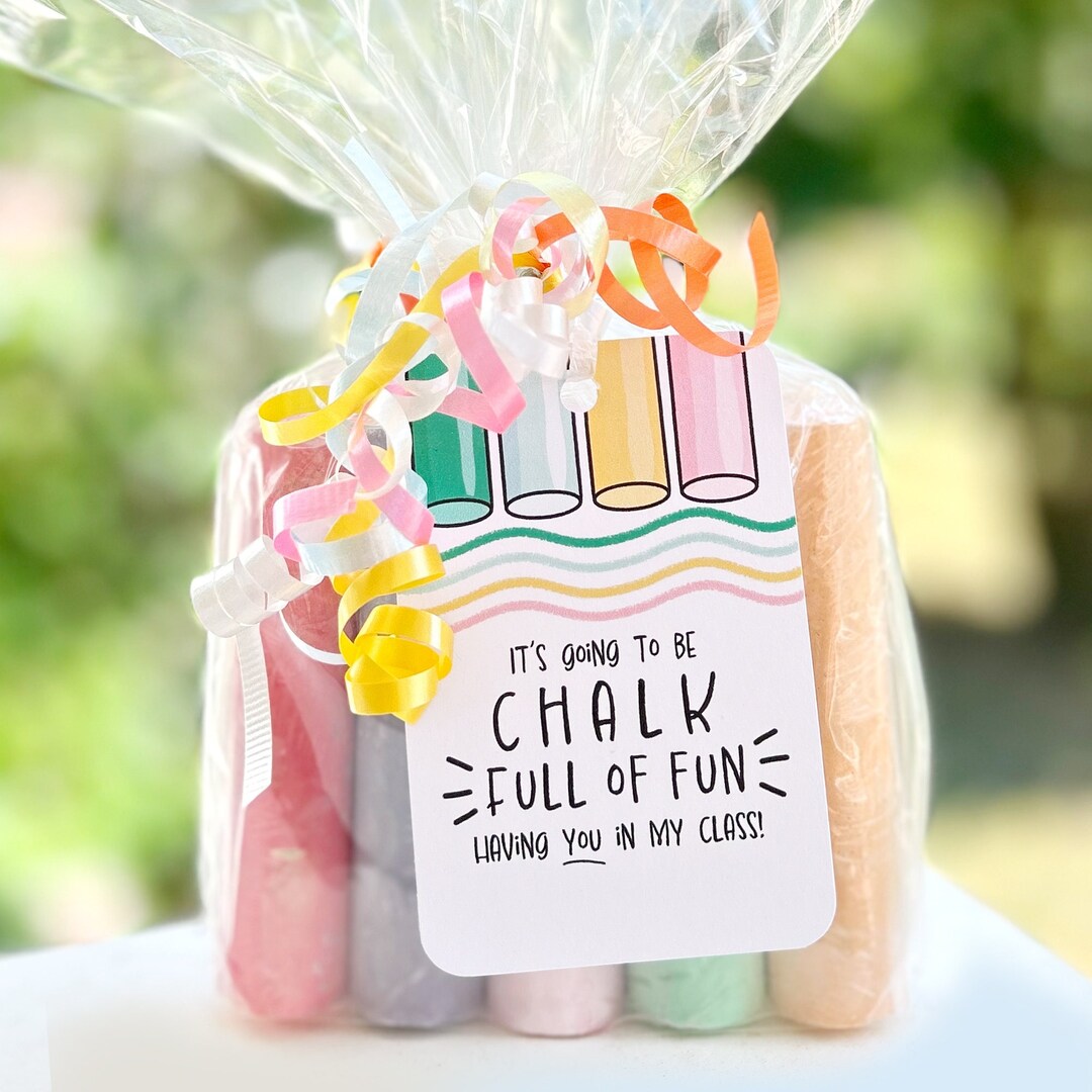 Printable Classroom Chalk Gift Tags, Back to School Orientation, First ...