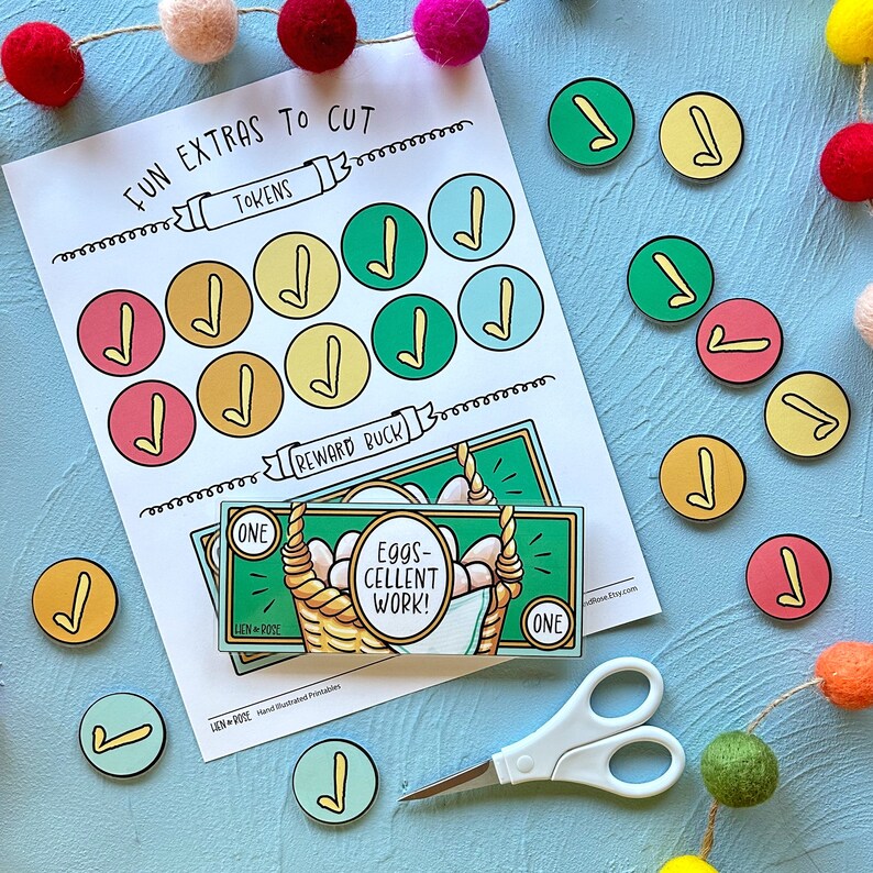 Kids Reward Chart Kit, Play Money Reward Bucks Coupon, Collecting ...