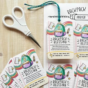 Printable Backpack Blessing Tags, First Day of School Prayer Bag Tags ...