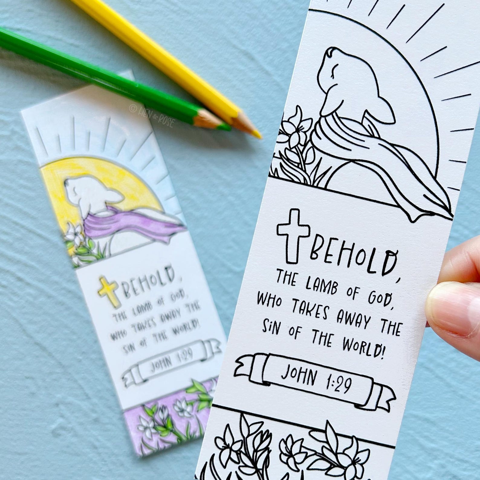 Lamb of God Coloring Bookmark Printable, Bible Quote John 1:29 ...