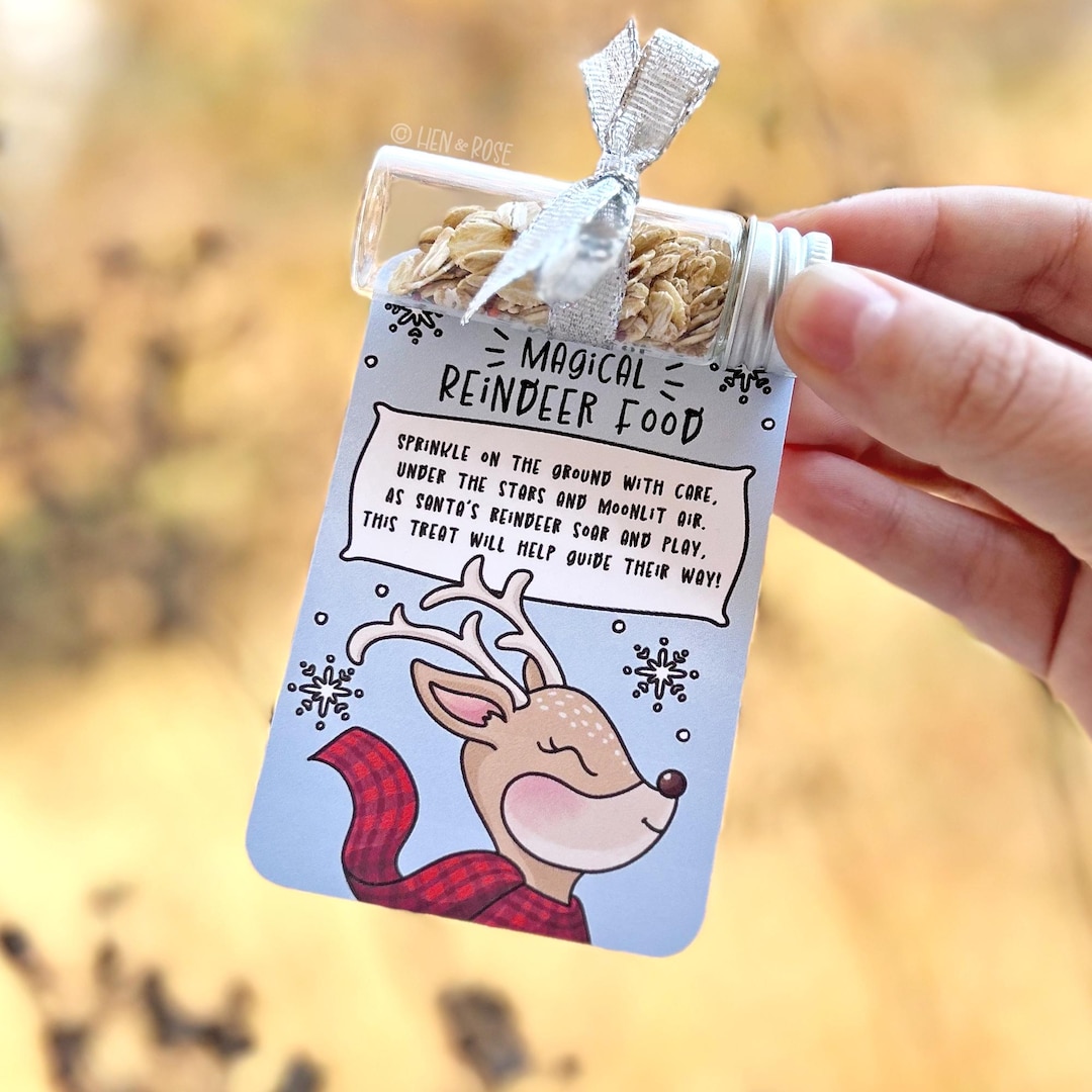 Magical Reindeer Food Gift Tag Printable, Christmas Eve Activity for ...