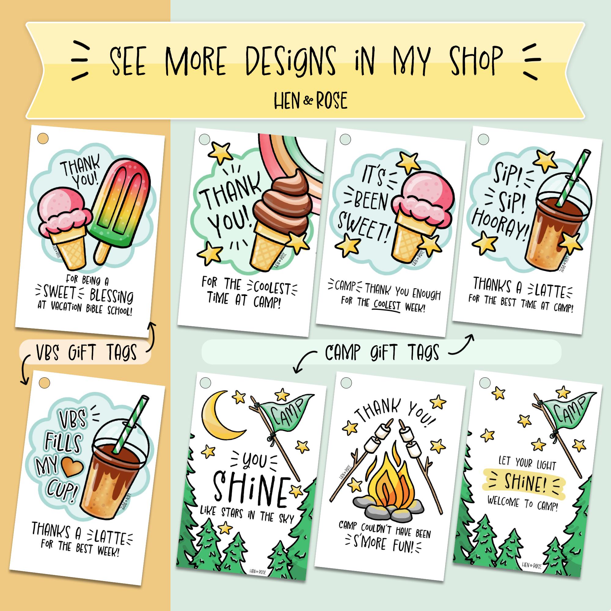 Campfire Thank You Printable Gift Tag, Camp Couldn't Have Been Smore ...
