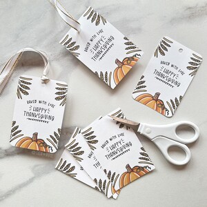 Printable Baked With Love Thanksgiving Tag, Homemade From the Kitchen ...