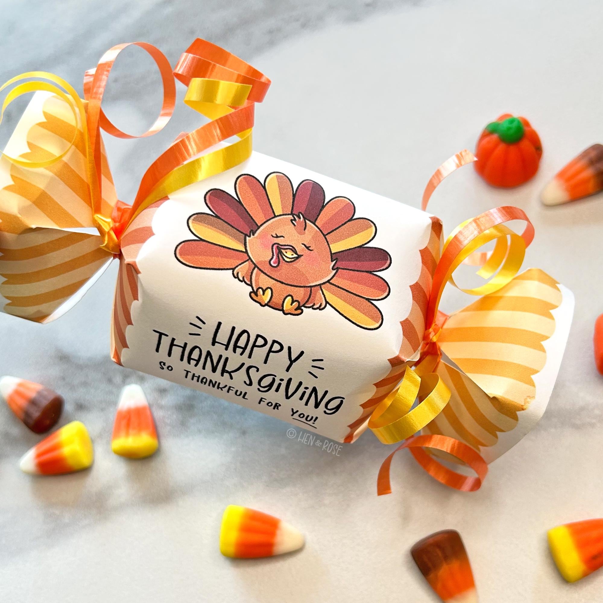 Thanksgiving Treat Box Bundle Printable, Turkey Pumpkin Dinner Cracker ...