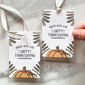 Printable Baked With Love Thanksgiving Tag, Homemade From the Kitchen ...