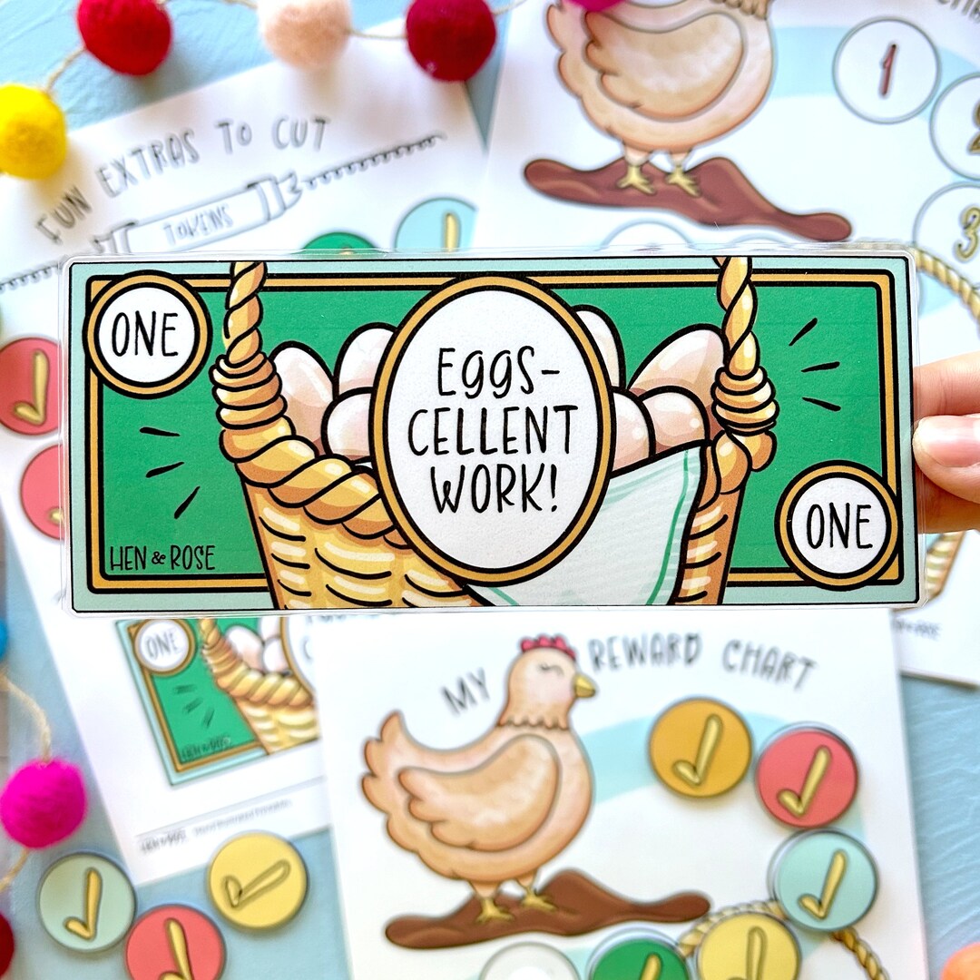 Kids Reward Chart Kit, Play Money Reward Bucks Coupon, Collecting ...