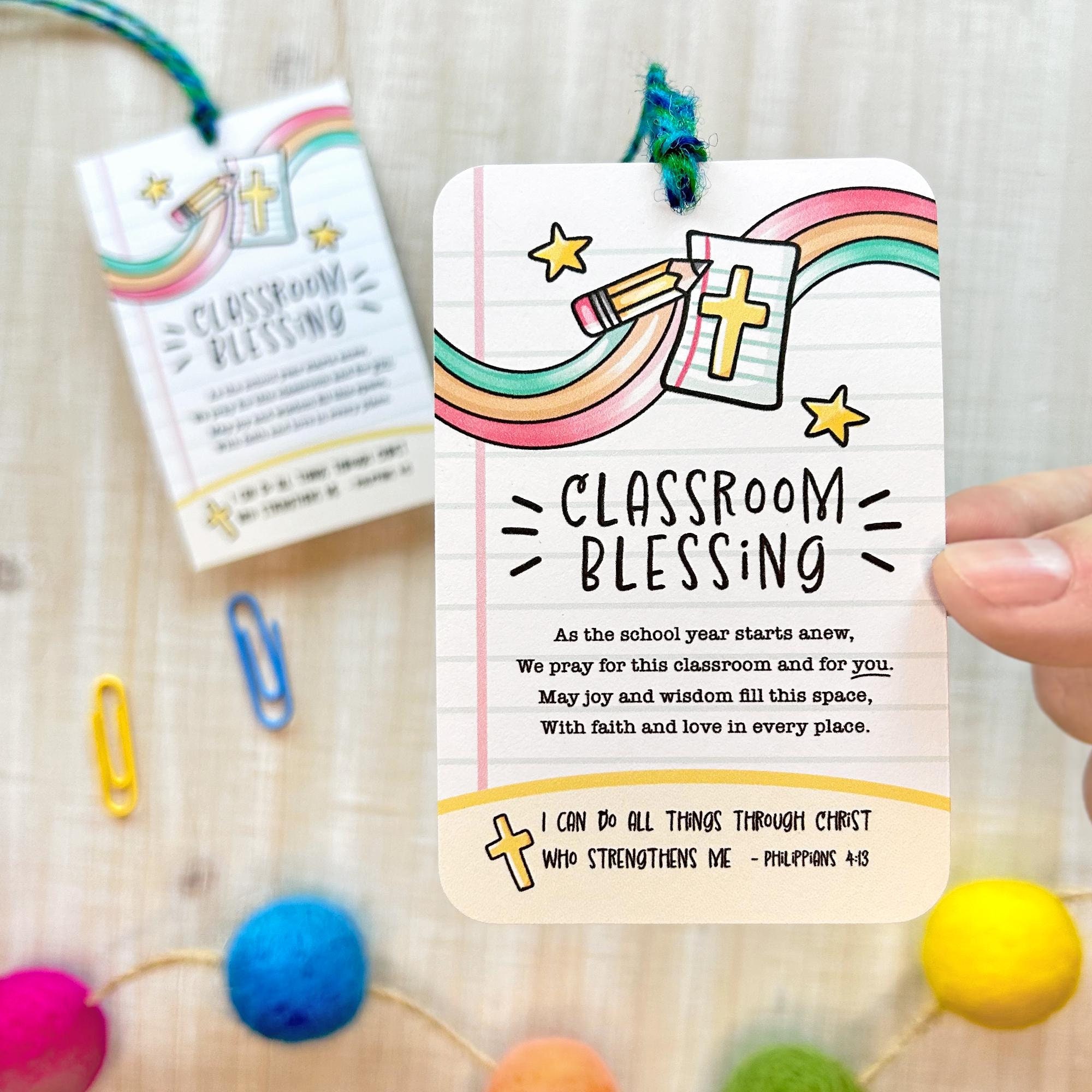 Printable Classroom Blessing Tag, Cute First Day of School Teacher ...
