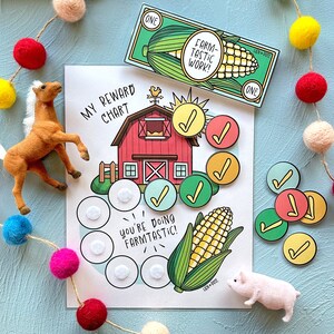 Kids Reward Chart Kit, Play Money Bucks Coupon Tokens, Homestead Farm ...