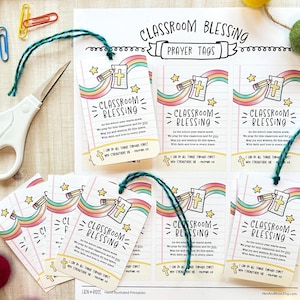 Printable Classroom Blessing Tag, Cute First Day of School Teacher ...
