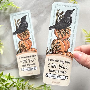 Christian Bookmark Printable, Consider the Ravens Bible Quote Luke 12 ...