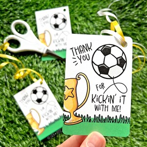 Cute Soccer Gift Tag Printable, Thank You for Kickin It With Me ...