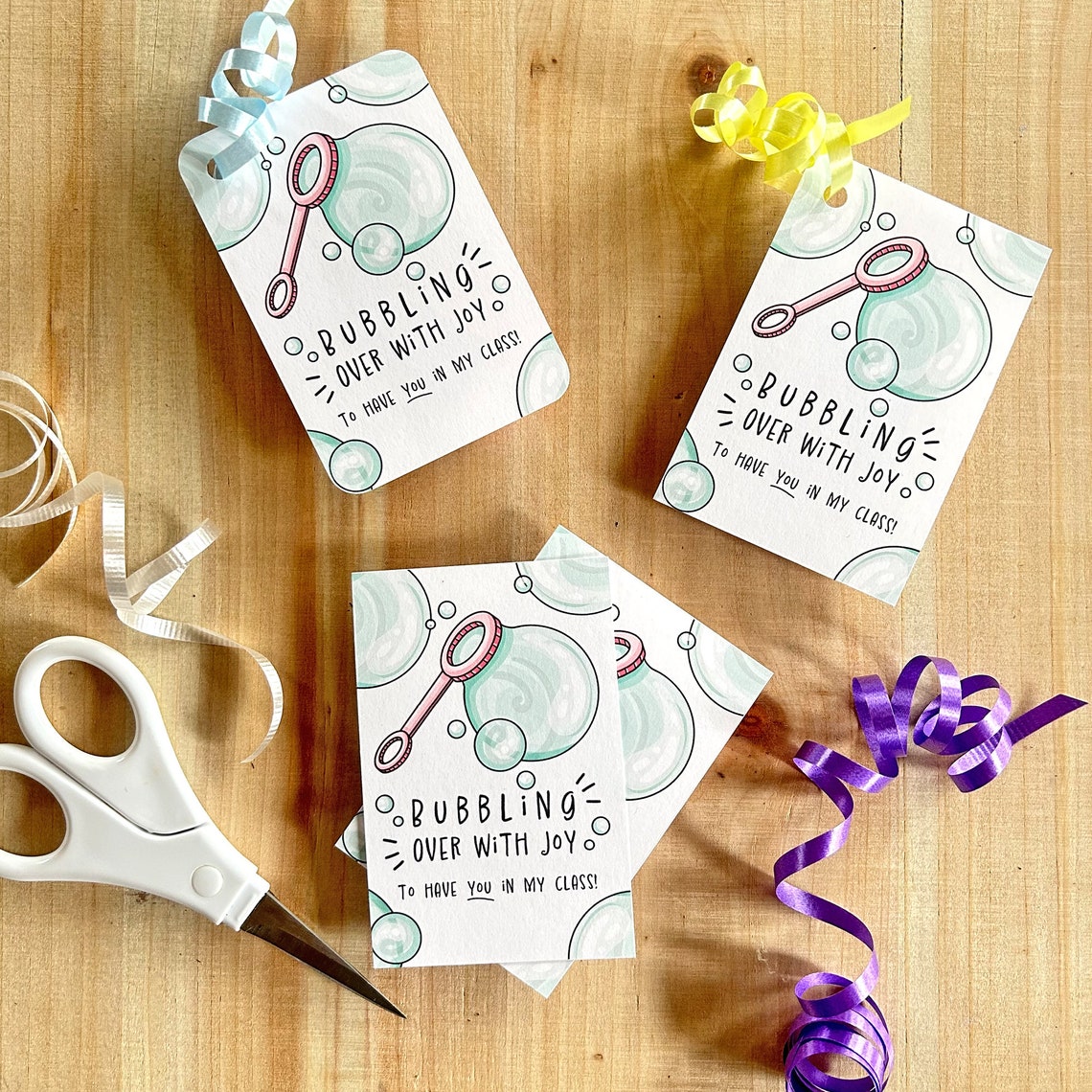 Printable Bubble Gift Tags, Back to School Orientation, First Day of ...