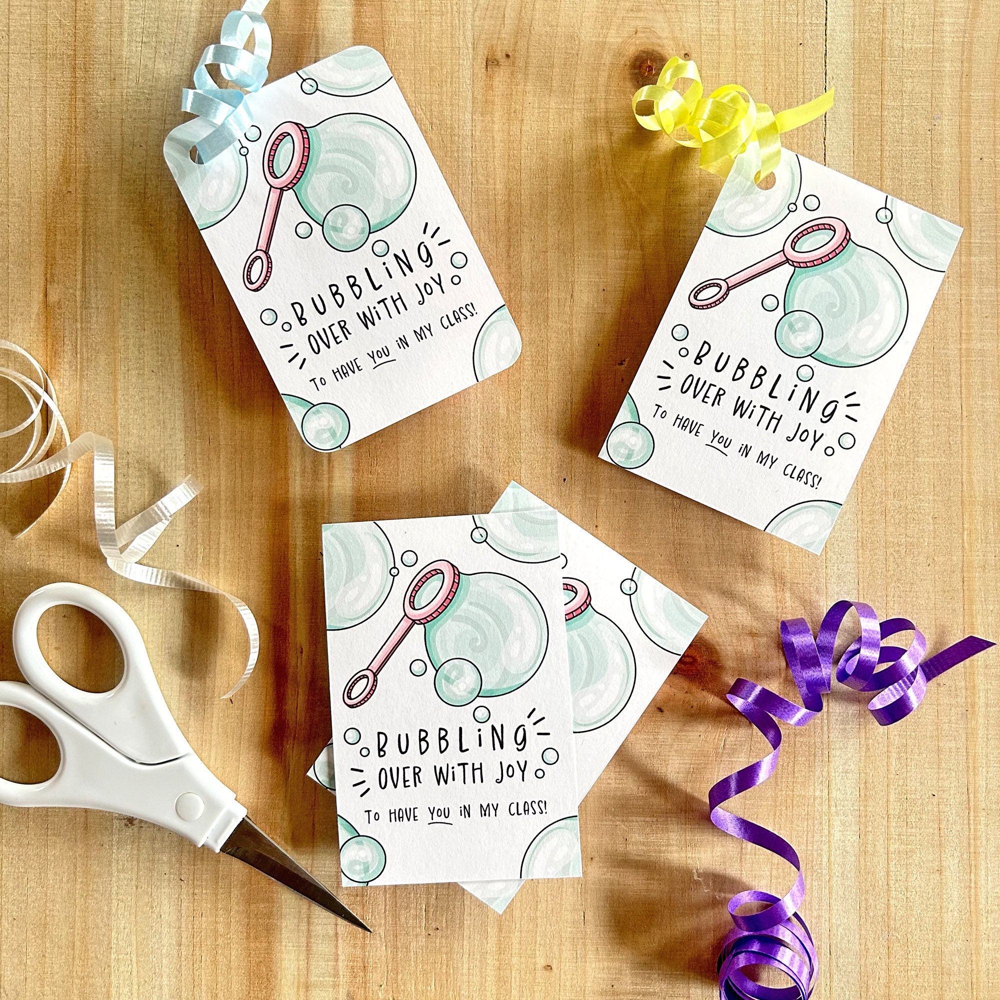 Printable Bubble Gift Tags, Back to School Orientation, First Day of ...