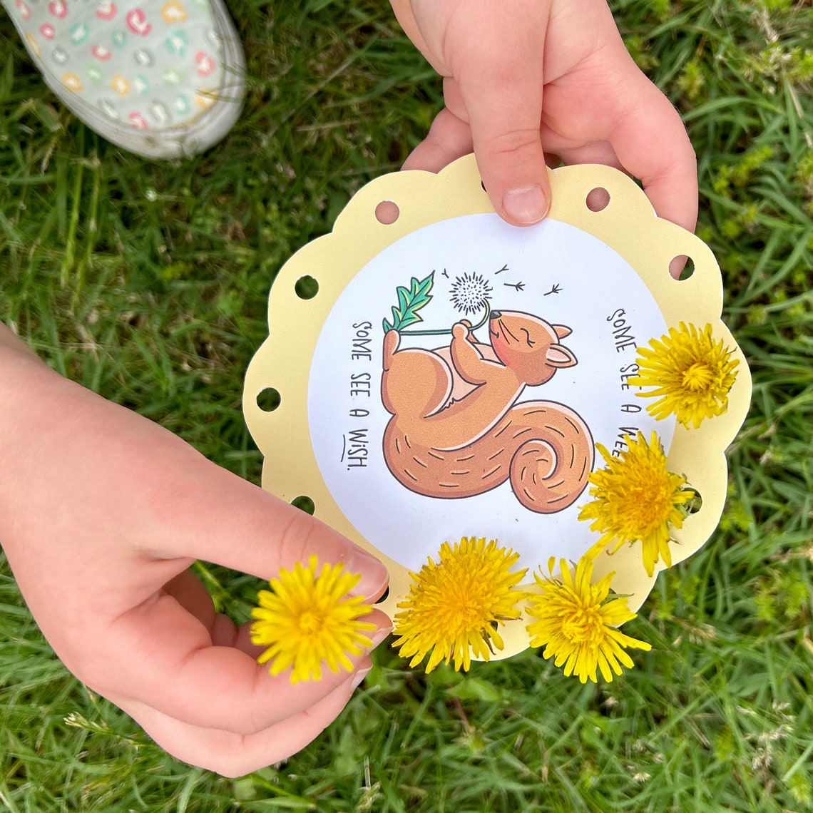 Dandelion Wish Threading Cards, Nature Walk Kids Activity, Montessori ...