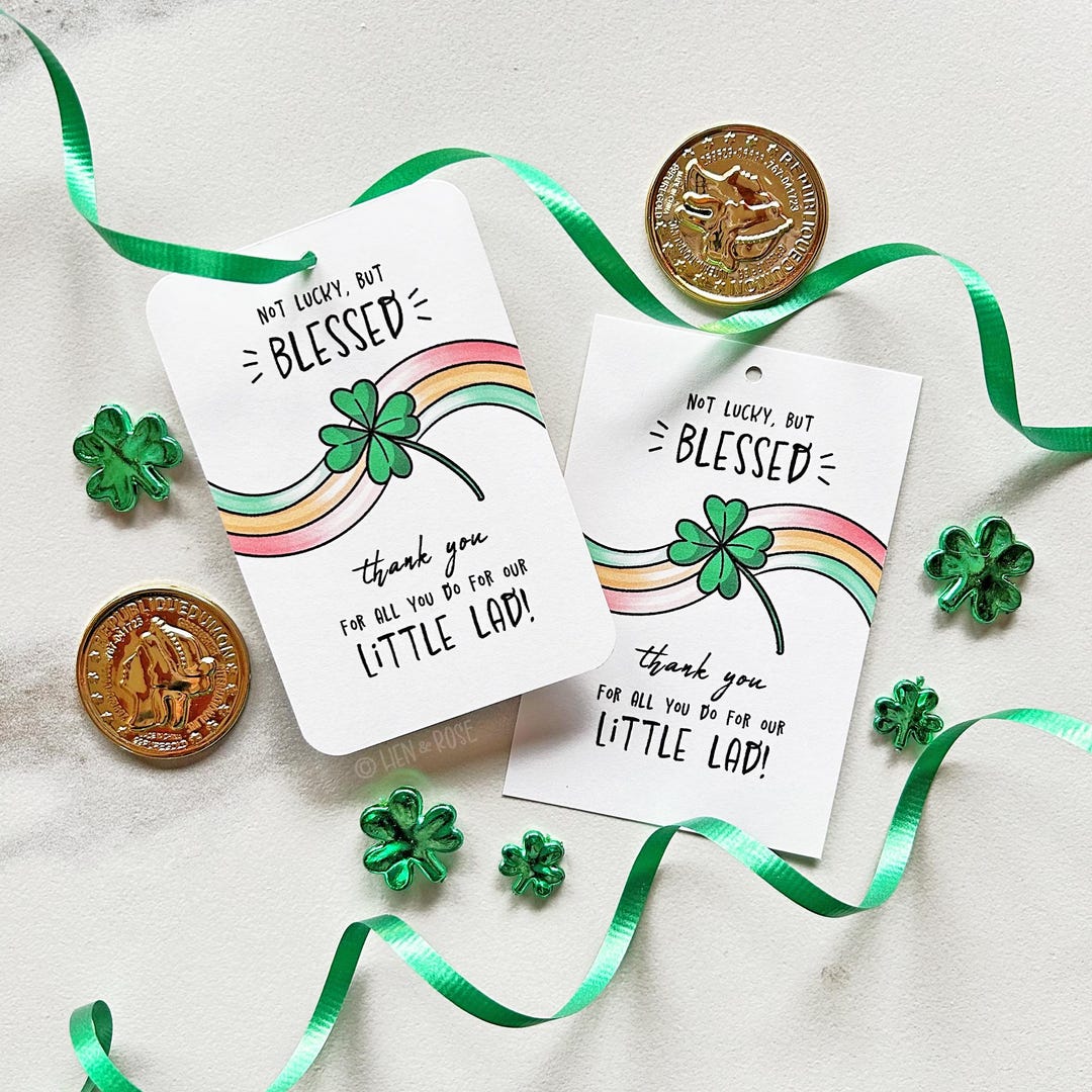 Our Little Lad St. Patricks Day Printable Card, Not Lucky but Blessed ...