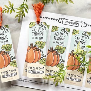 Fall Bible Bookmark Bundle Printable, Christian Quote Psalms 136 Luke ...