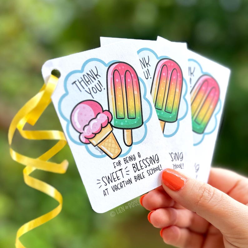 VBS Thank You Printable Gift Tag, Sweet Blessing Vacation Bible School ...