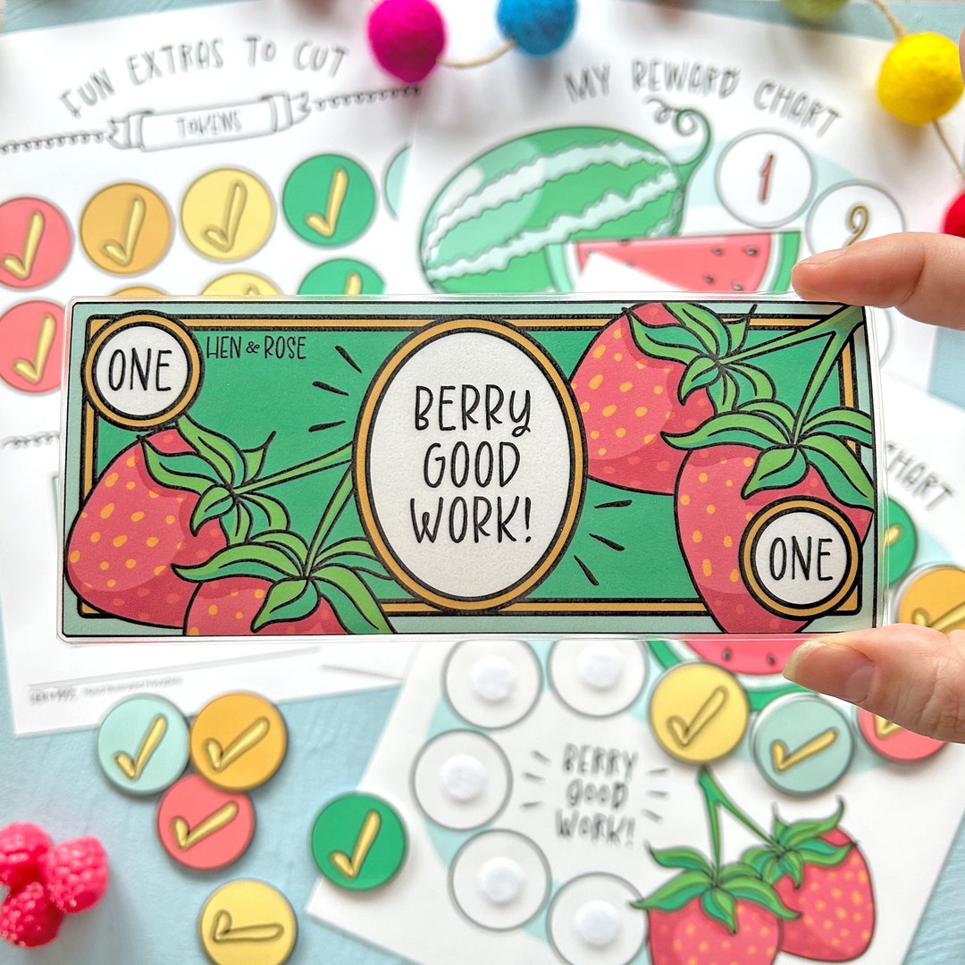 Kids Reward Chart Kit + Healthy Foods Reward Bucks Coupon + 10 Tokens ...