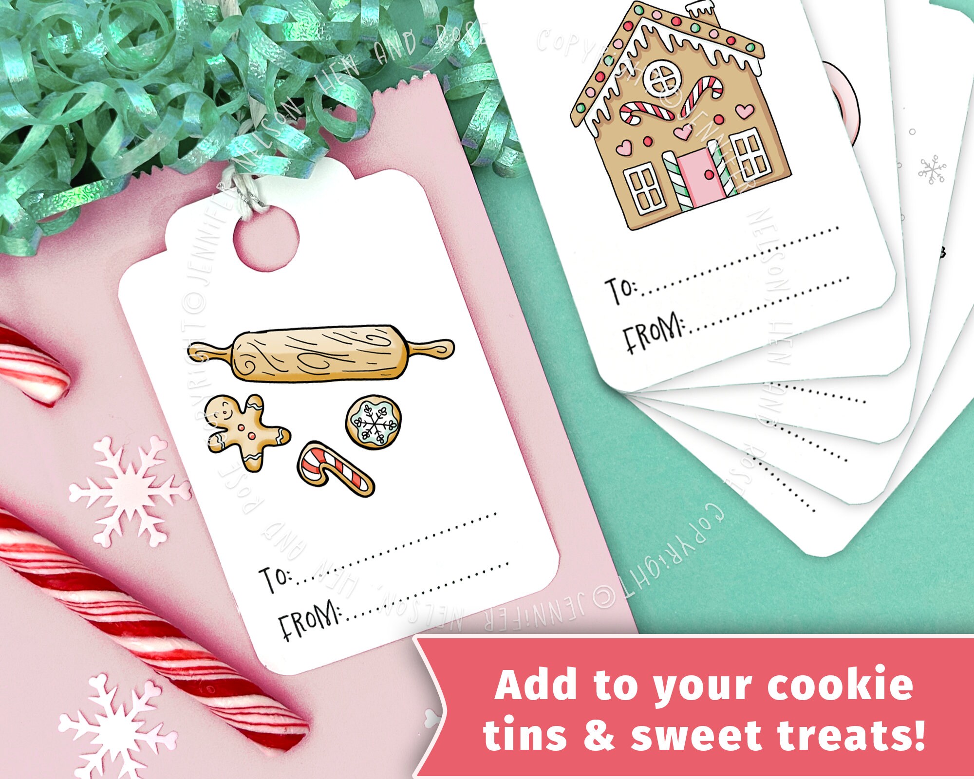 Hand Drawn Christmas Treat Gift Tags Winter Holiday Season Instant ...