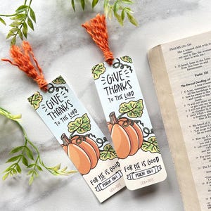 Give Thanks Bible Bookmark Printable, Christian Quote From Psalms 136 ...