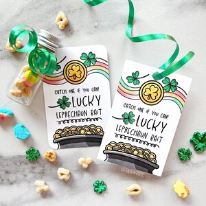 Cute Leprechaun Bait Gift Tag Printable, St. Patricks Day Card for Kids ...