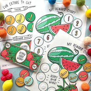 Kids Reward Chart Kit + Healthy Foods Reward Bucks Coupon + 10 Tokens ...
