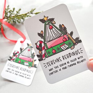 Seasons Readings Gift Tag Printable, Christmas Card for Book Lover to ...