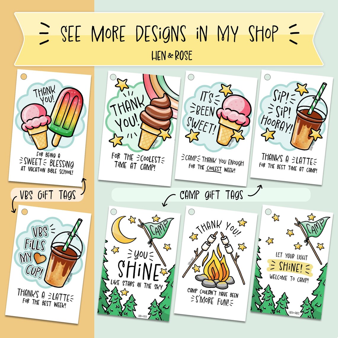 VBS Thank You Printable Gift Tag, Sweet Blessing Vacation Bible School ...