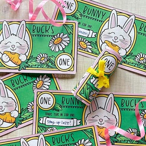 Write-in Easter Bunny Bucks, Printable Easter Gift for Kids, Cute ...
