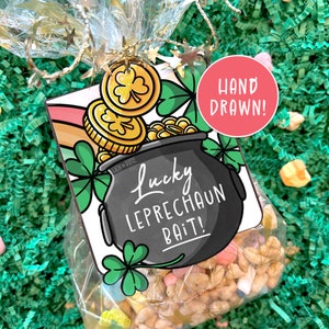 Leprechaun Bait Printable for Kids, St. Patricks Day Folding Tag for ...