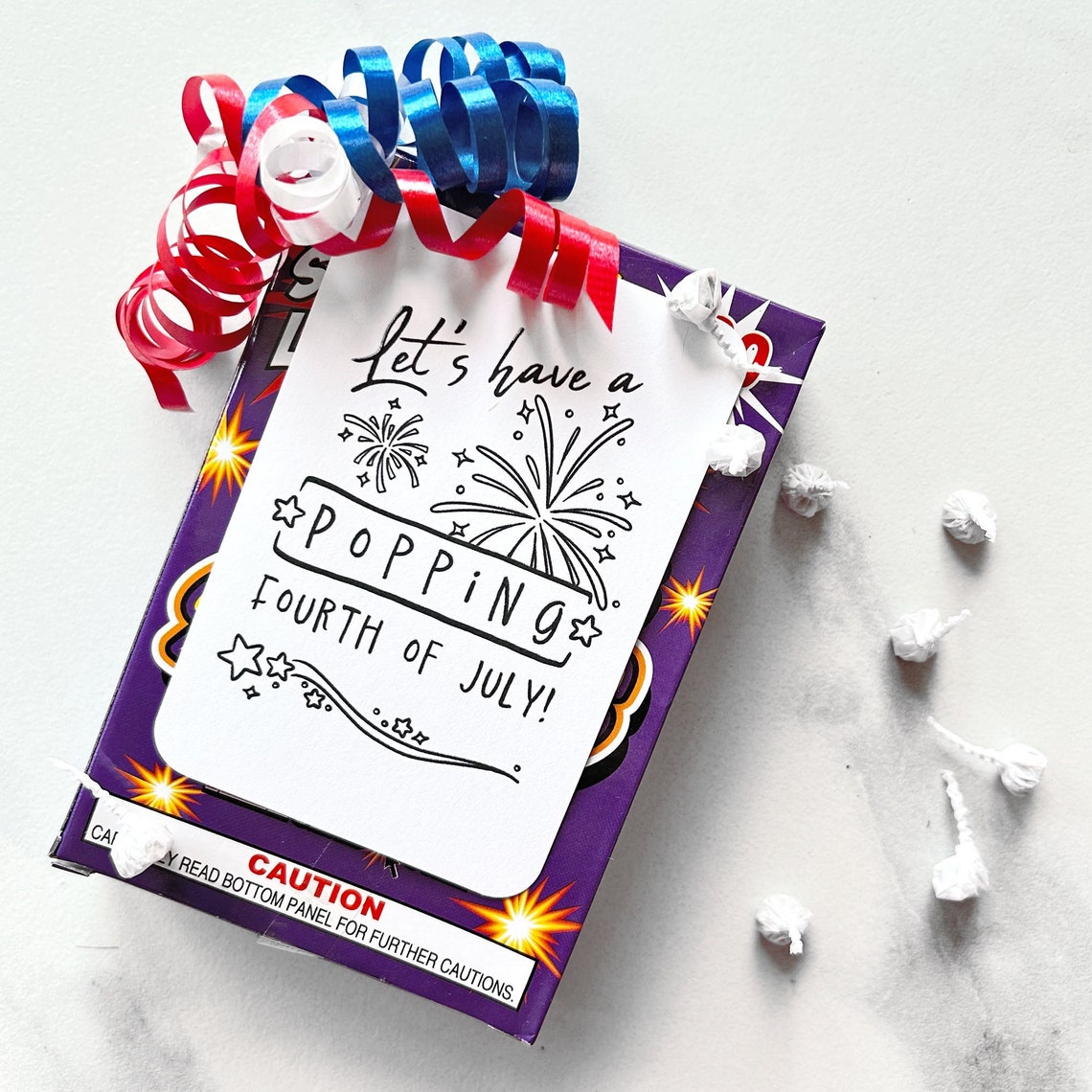 Printable Fourth of July Gift Tags, Poppers Pop Snappers Label ...