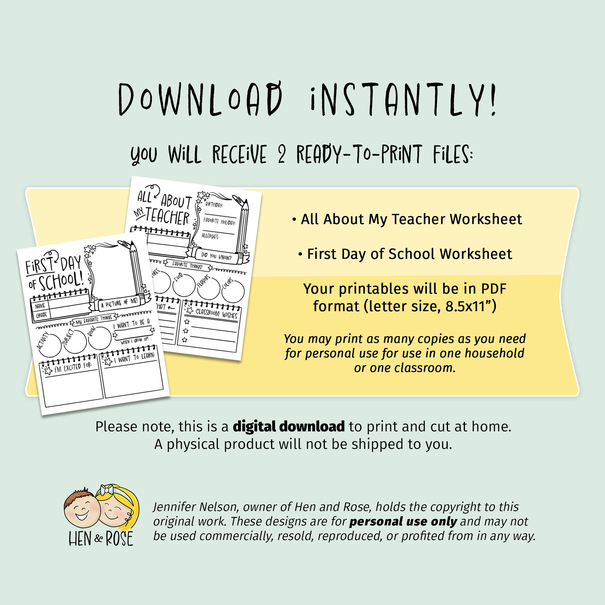 Start of School Worksheet Set, First Day Memory Book Coloring Page, All ...