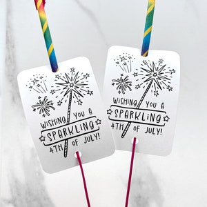 Printable Sparkler Holder, Fourth of July Sparkling Firework Label ...