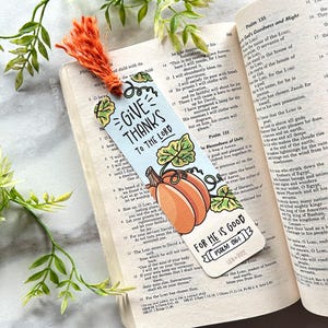 Fall Bible Bookmark Bundle Printable, Christian Quote Psalms 136 Luke ...