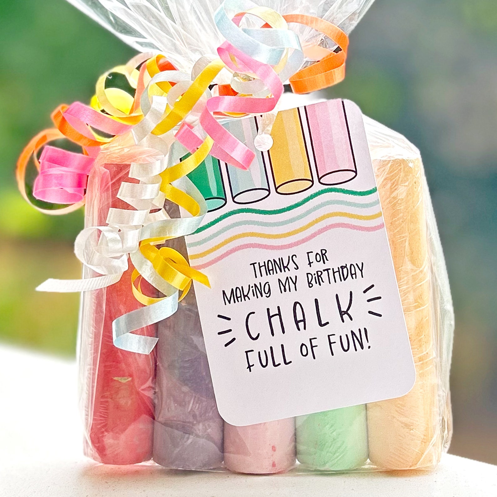 Birthday Party Chalk Gift Tags, Printable Art Party Favor for Kids ...