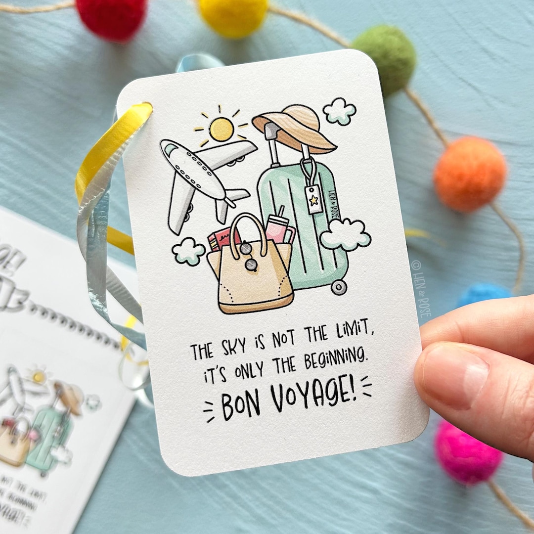 Bon Voyage Printable Gift Tag, Going Away Party, Relocation Moving Away ...