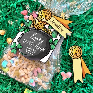 Leprechaun Bait Printable for Kids, St. Patricks Day Folding Tag for ...