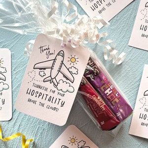 Printable Flight Attendant Gift Tag, Flight Crew Care Package Labels ...
